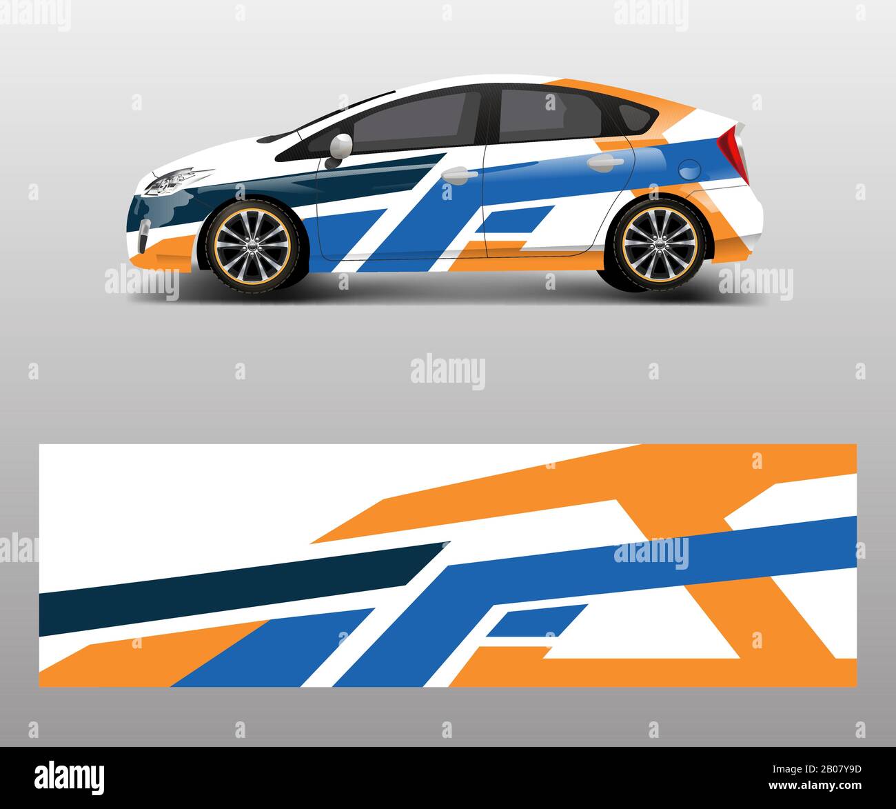 Company branding Car decal wrap design vector. Graphic abstract shapes ...