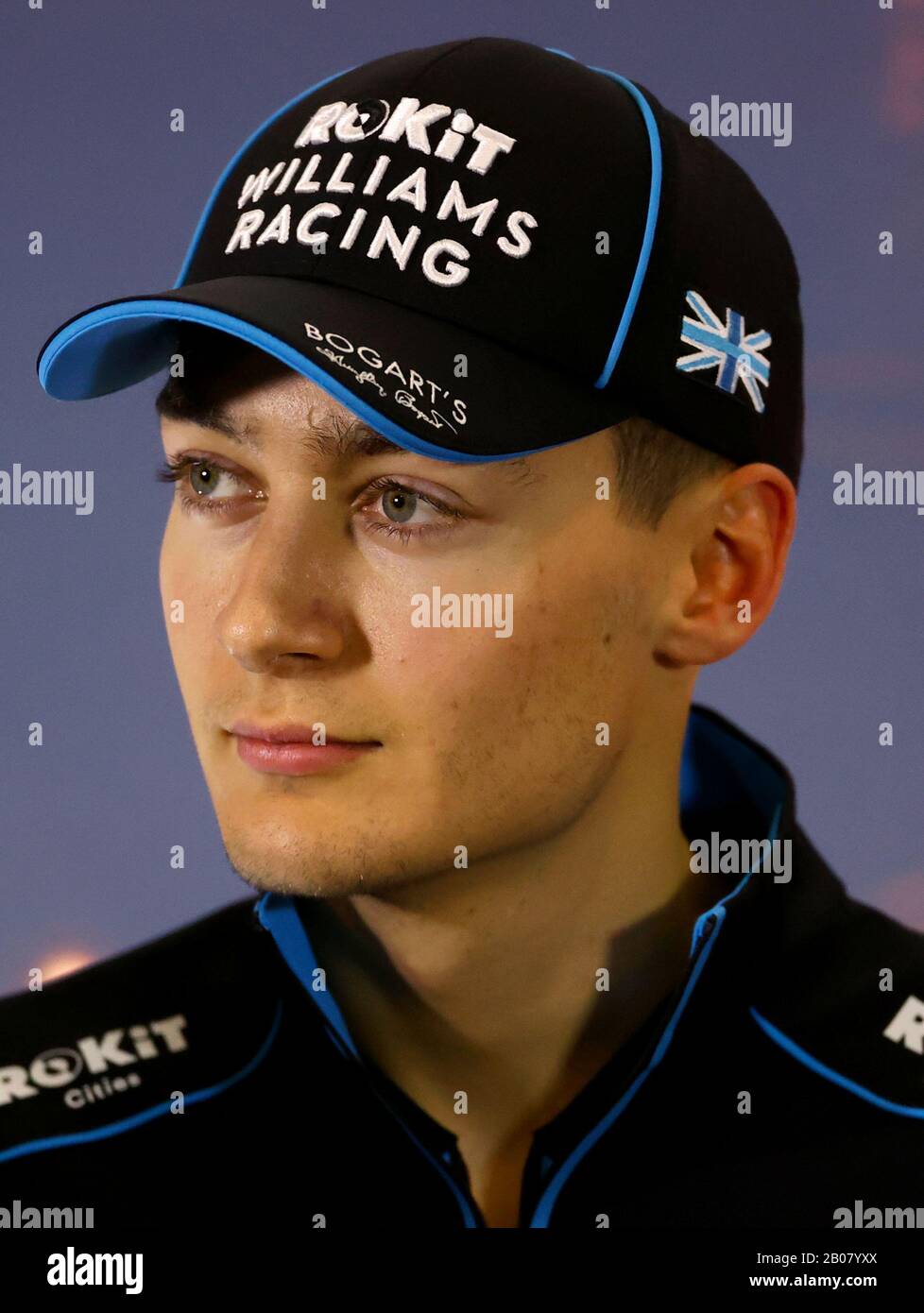Williams' George Russell during day one of pre-season testing at the ...