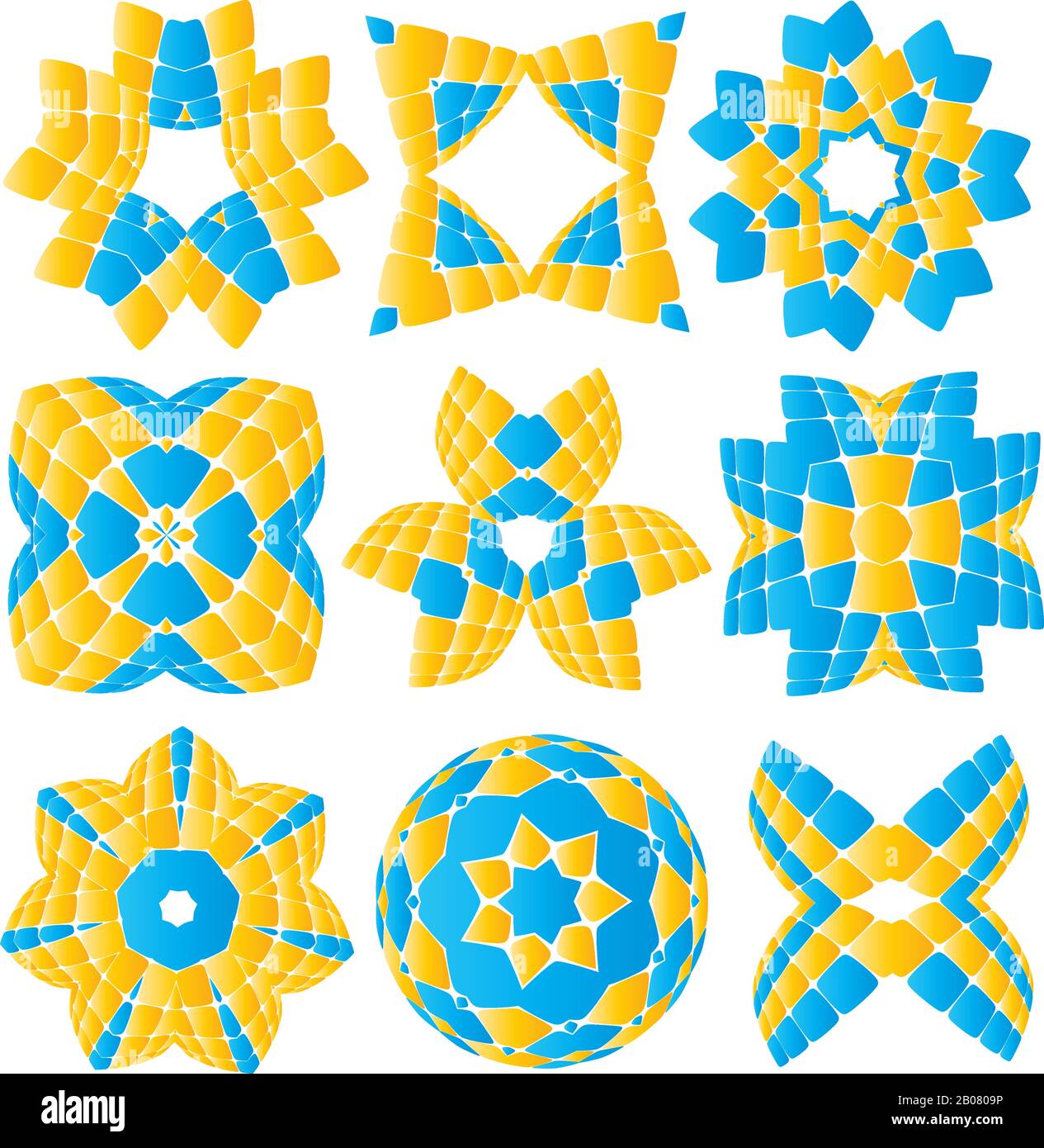 Collection of various creative graphics design vector elements Stock ...