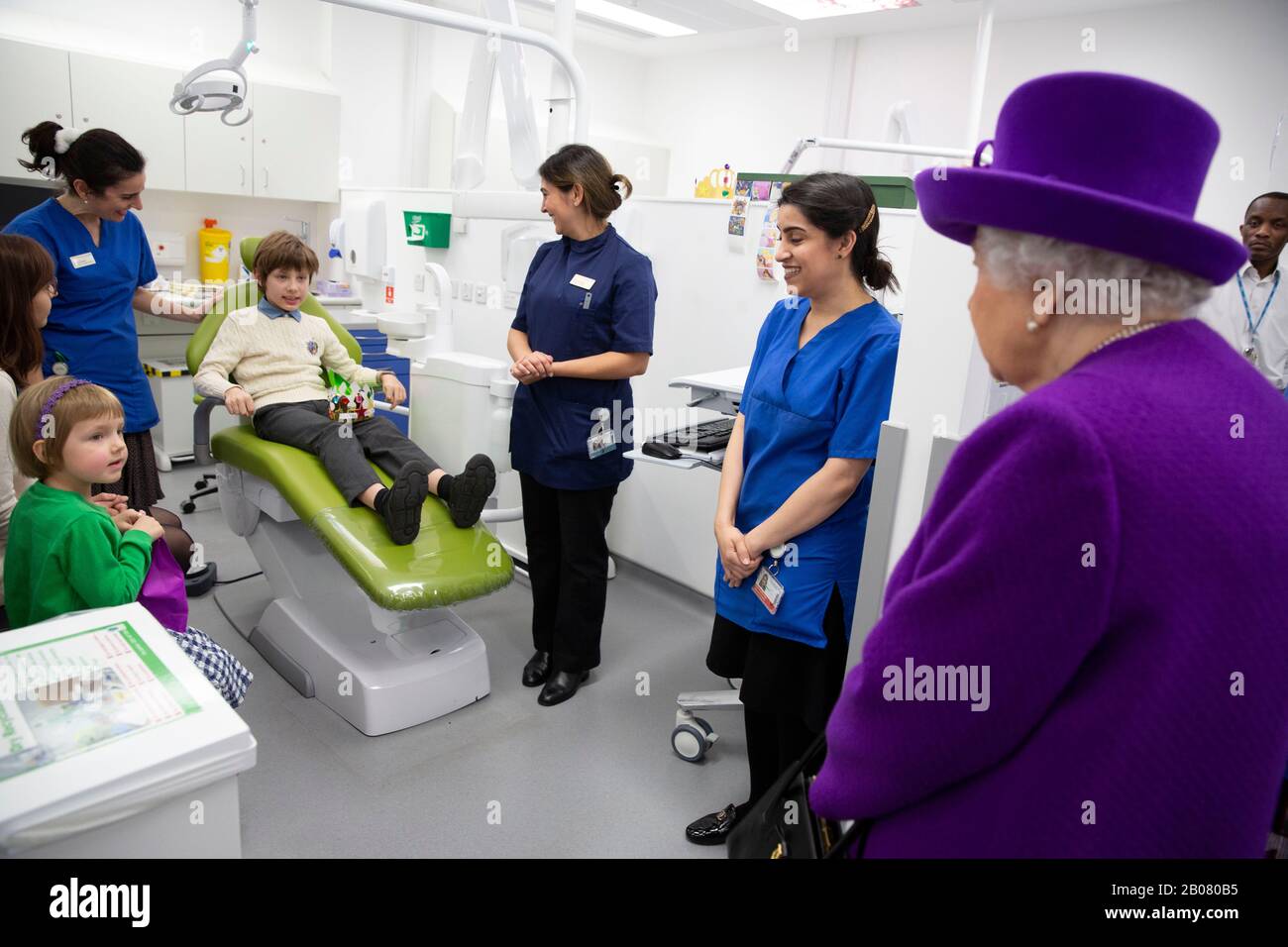 Queen Elizabeth II meeting 10 year old Ilia Aristovich who is having ...