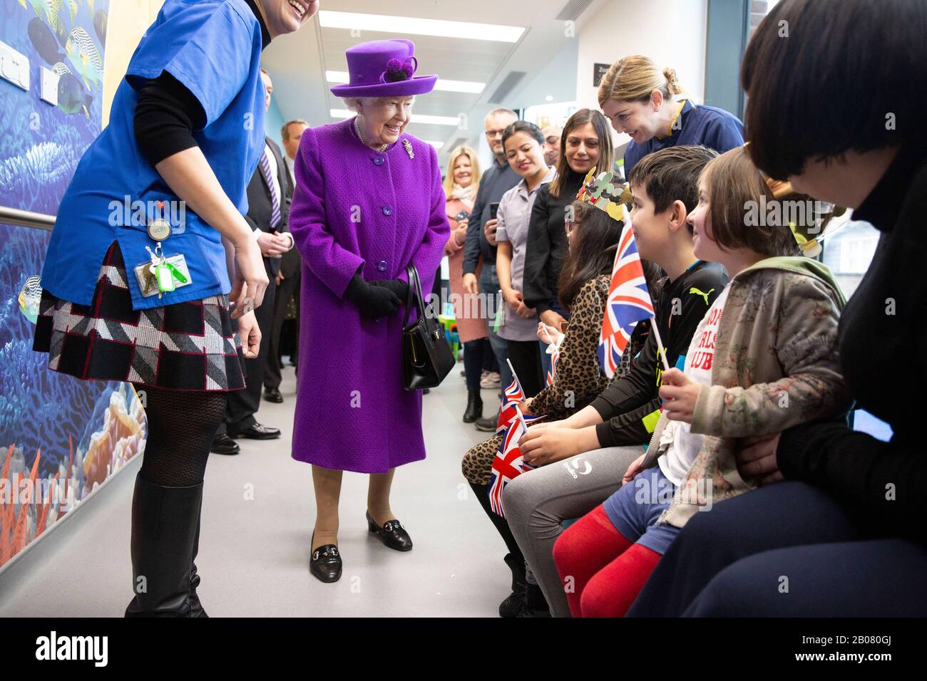 Queen Elizabeth II during the official opening of the new premises of ...