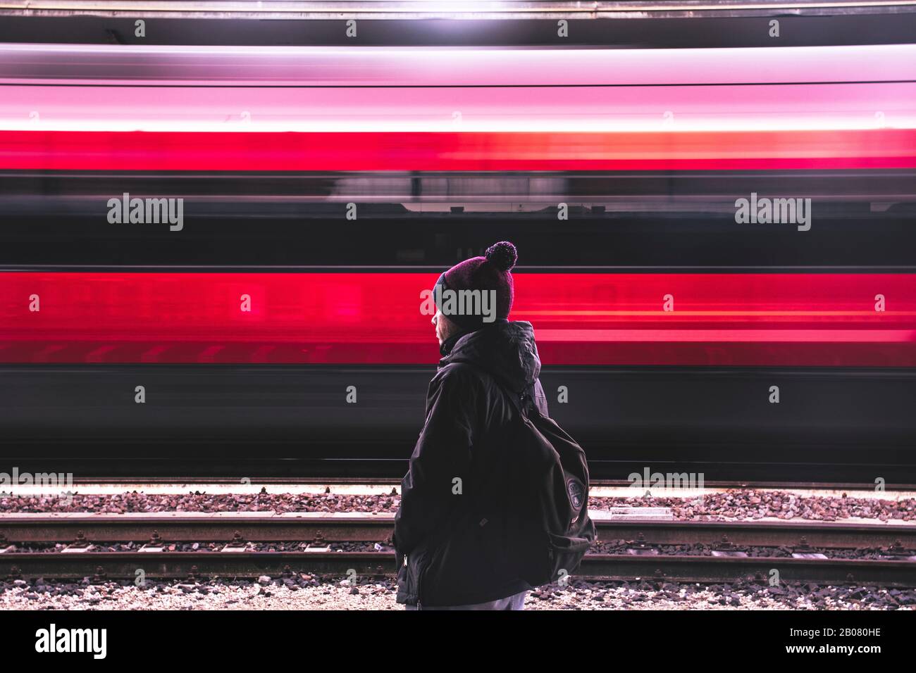 It's time to catch the train Stock Photo - Alamy