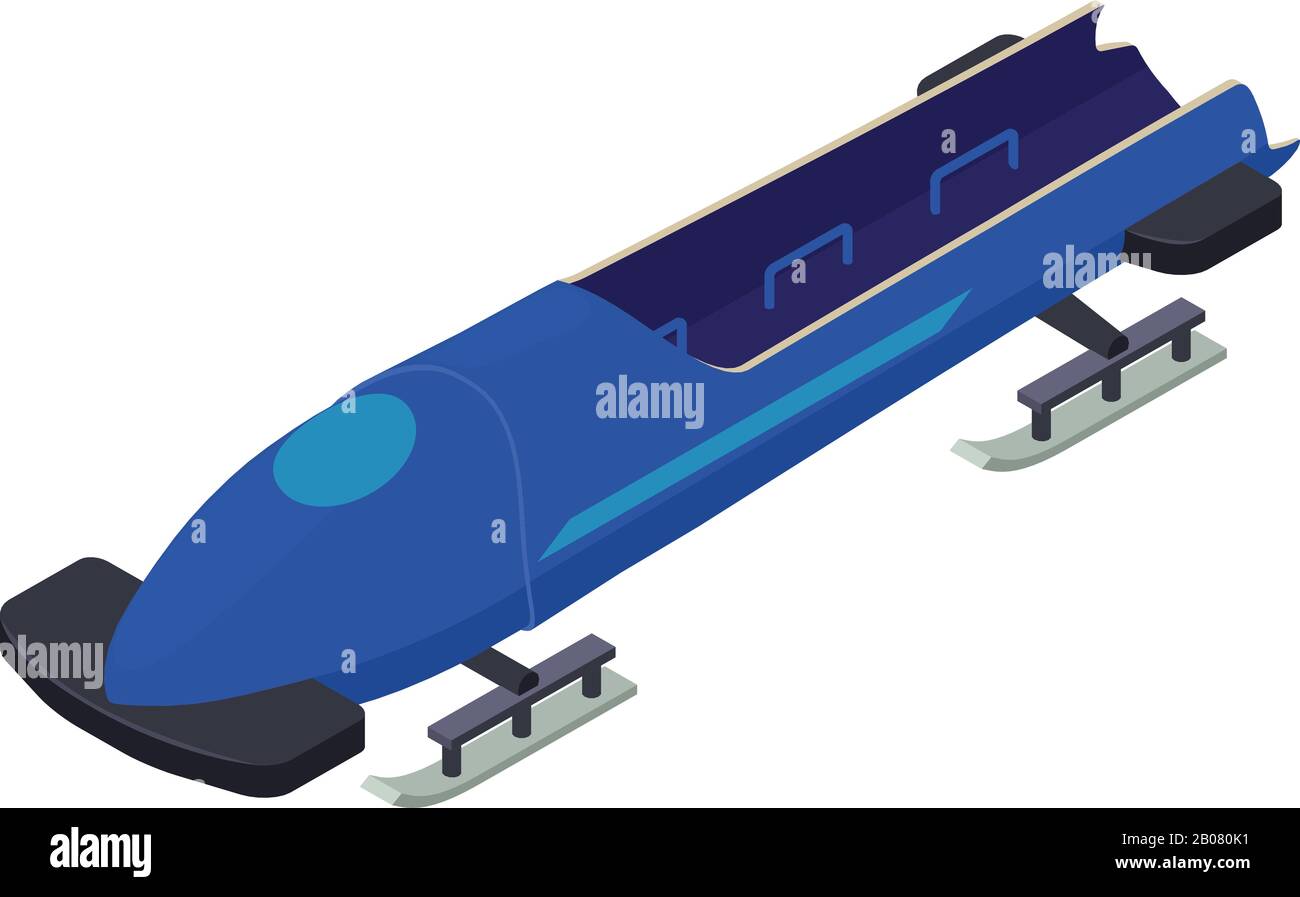 Team bobsleigh icon. Isometric of team bobsleigh vector icon for web ...