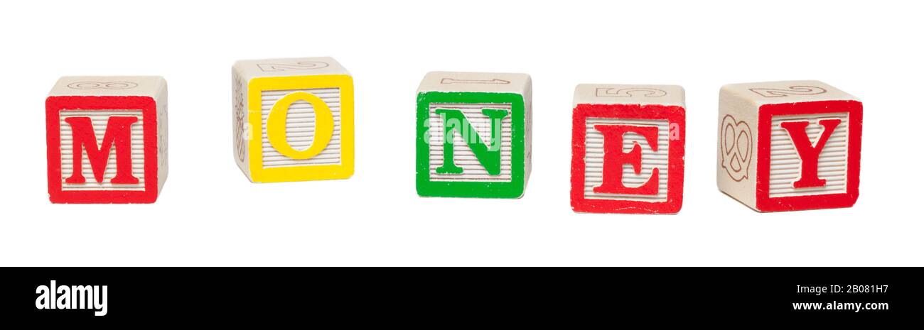 Wooden alphabet blocks isolated on white background Stock Photo - Alamy