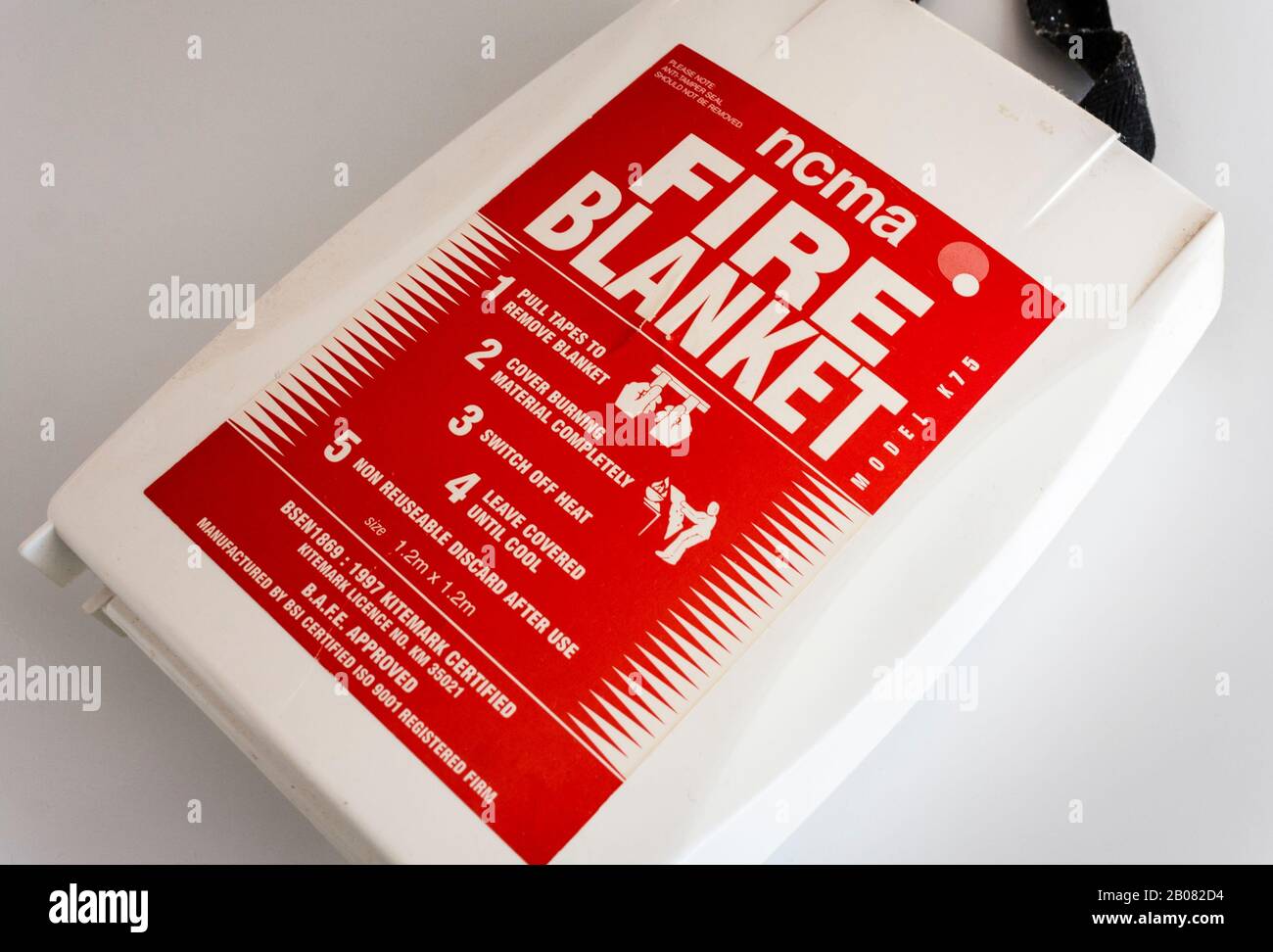 Fire blanket in container Stock Photo - Alamy