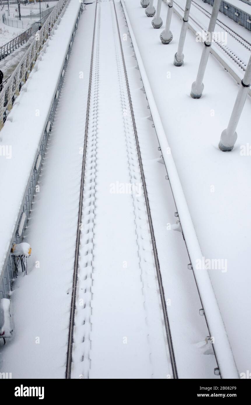 Snowy Subway in Istanbul Stock Photo - Alamy