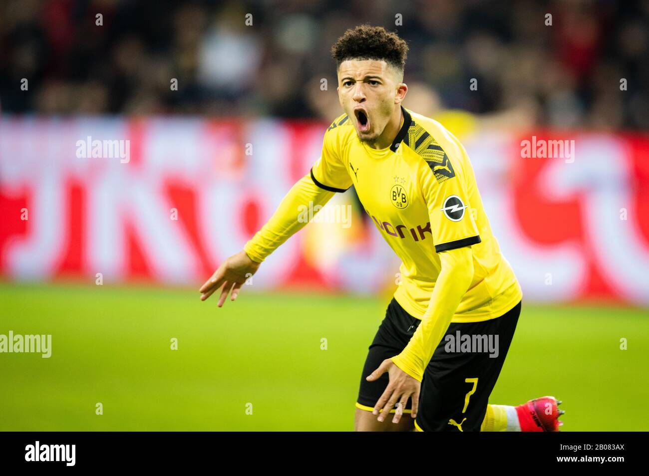 Leverkusen, 08.02.2020 Torjubel: Jadon Malik Sancho (BvB) Bayer ...