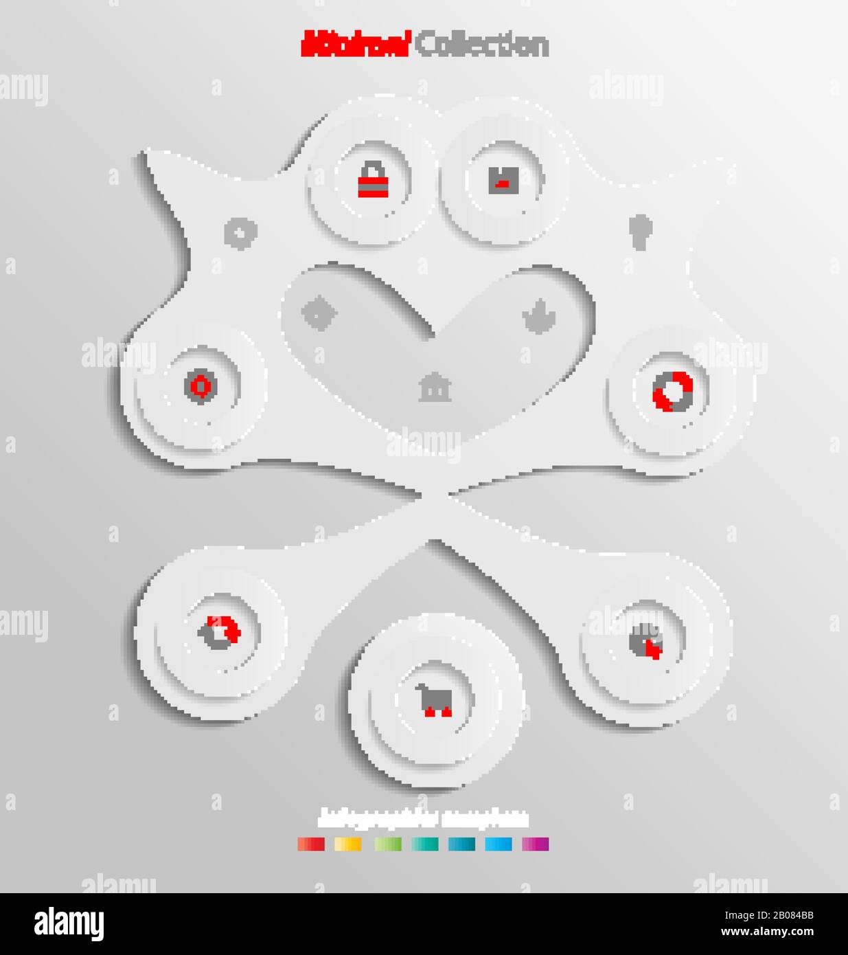 Minimal infographics template easily to be customized for interactive ...