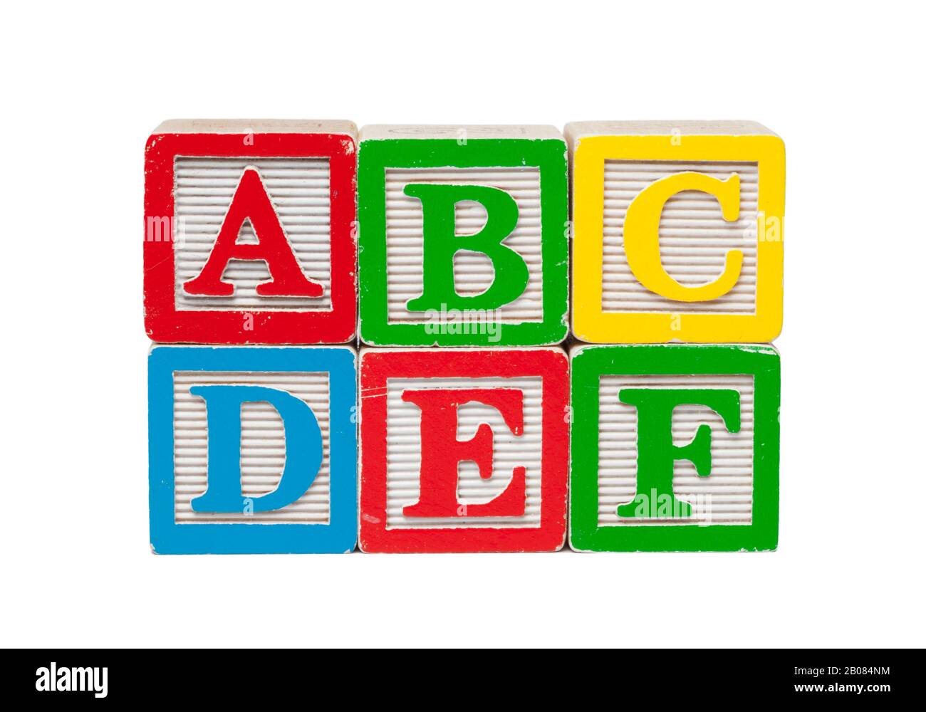 Wooden alphabet blocks isolated on white background Stock Photo - Alamy