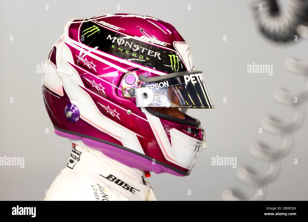 Mercedes' Lewis Hamilton during day one of pre-season testing at the ...