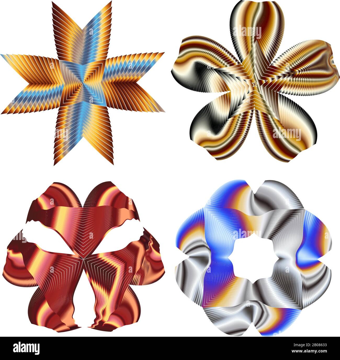 Collection of various creative graphics design vector elements Stock ...