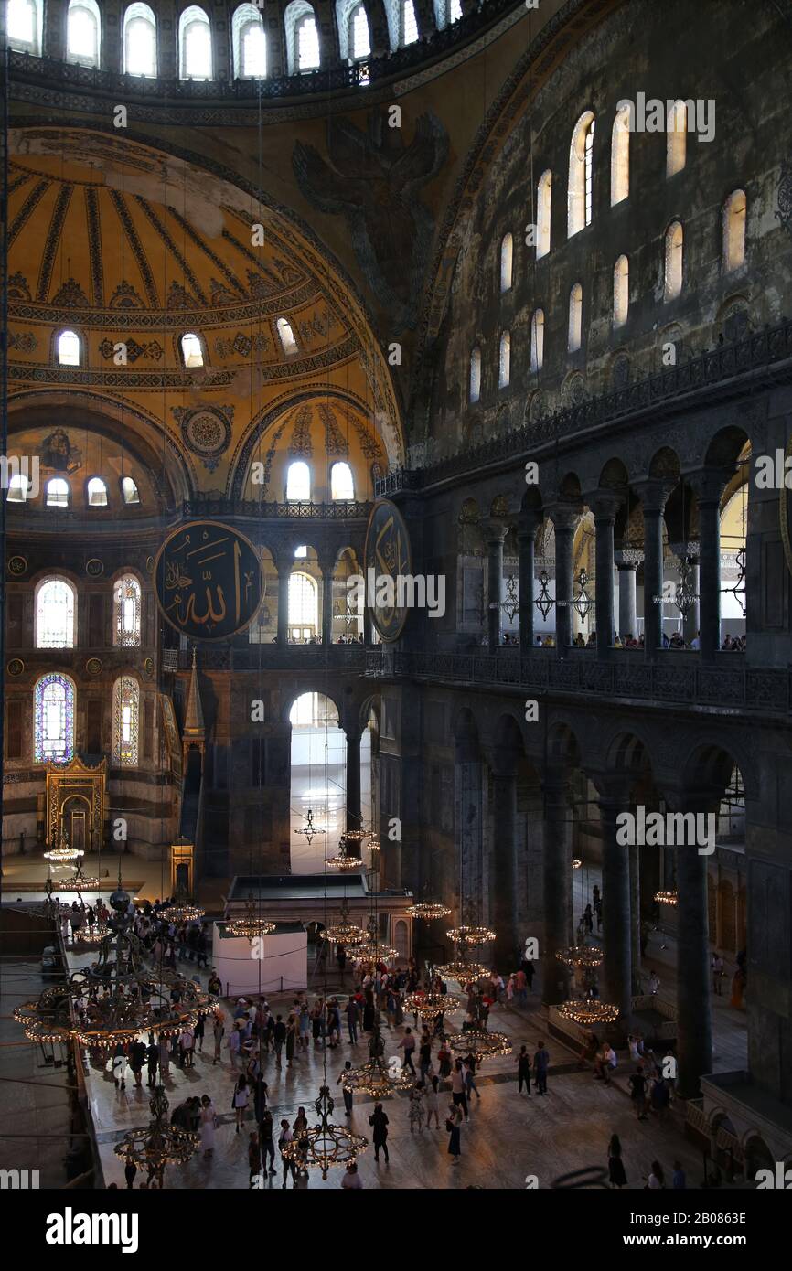 Turkey. Istanbul. Hagia Sofia. Inside Stock Photo - Alamy