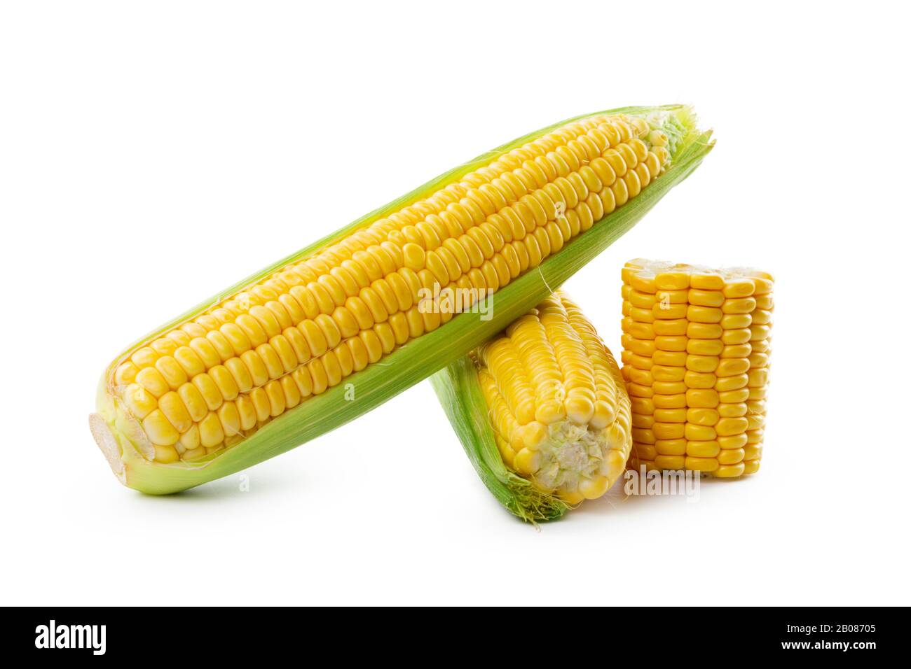 Corn on a white background. creative photo Stock Photo - Alamy