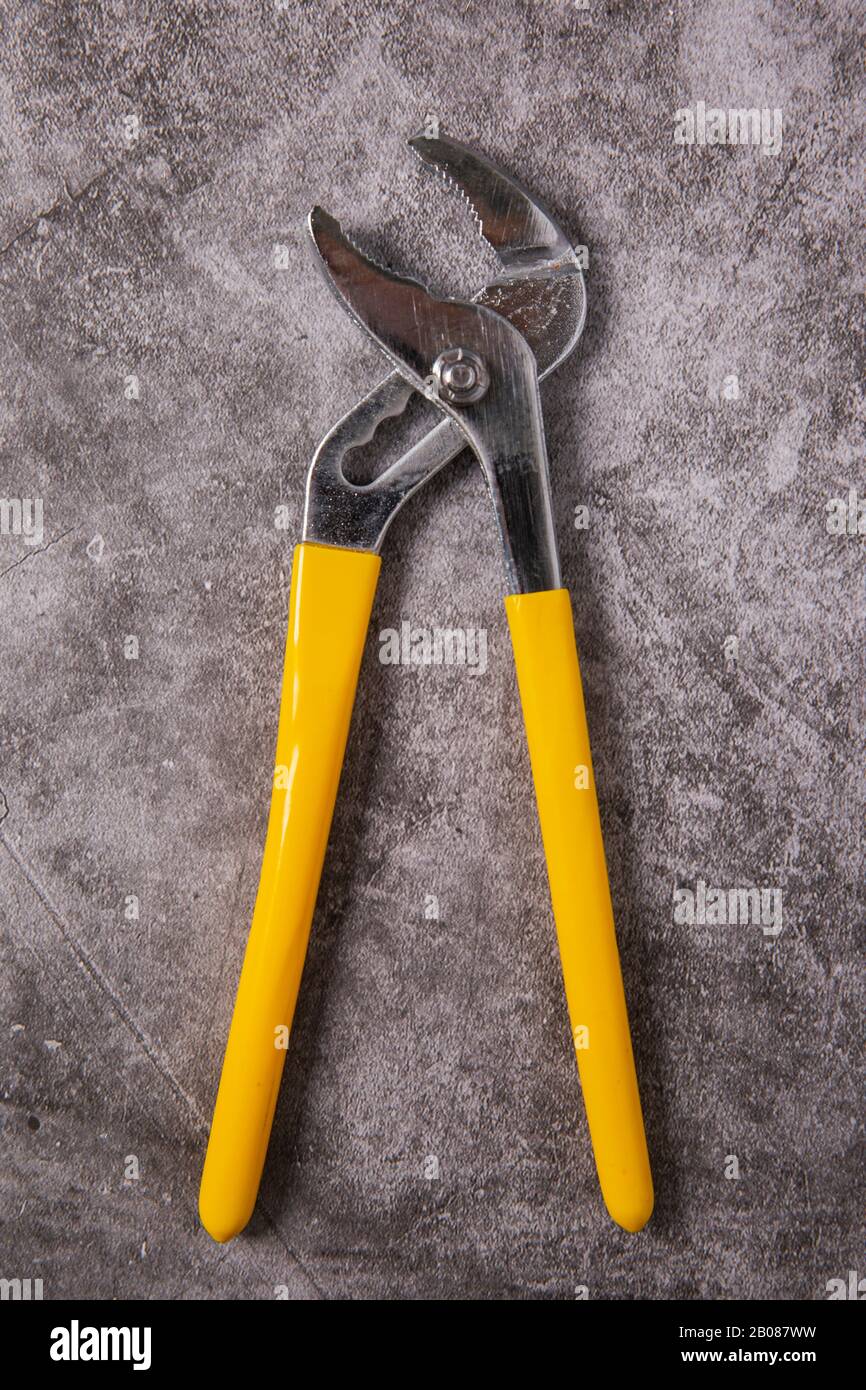 Hand work tools or construction tools top view 083 Stock Photo - Alamy