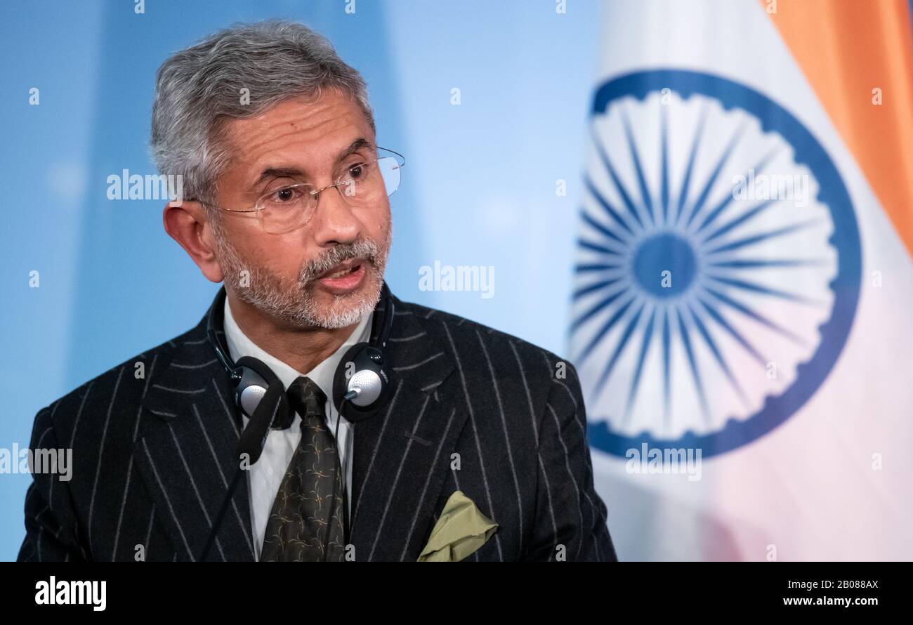 19 February 2020, Berlin: Subrahmanyam Jaishankar, Foreign Minister of ...