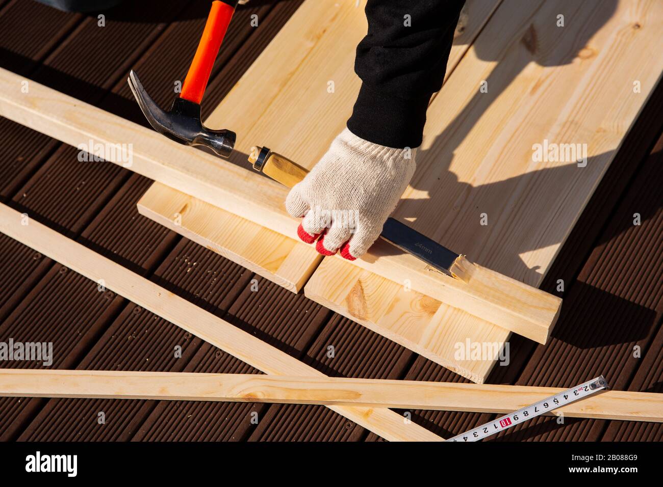 Hand work tools or construction tools top view 051 Stock Photo - Alamy