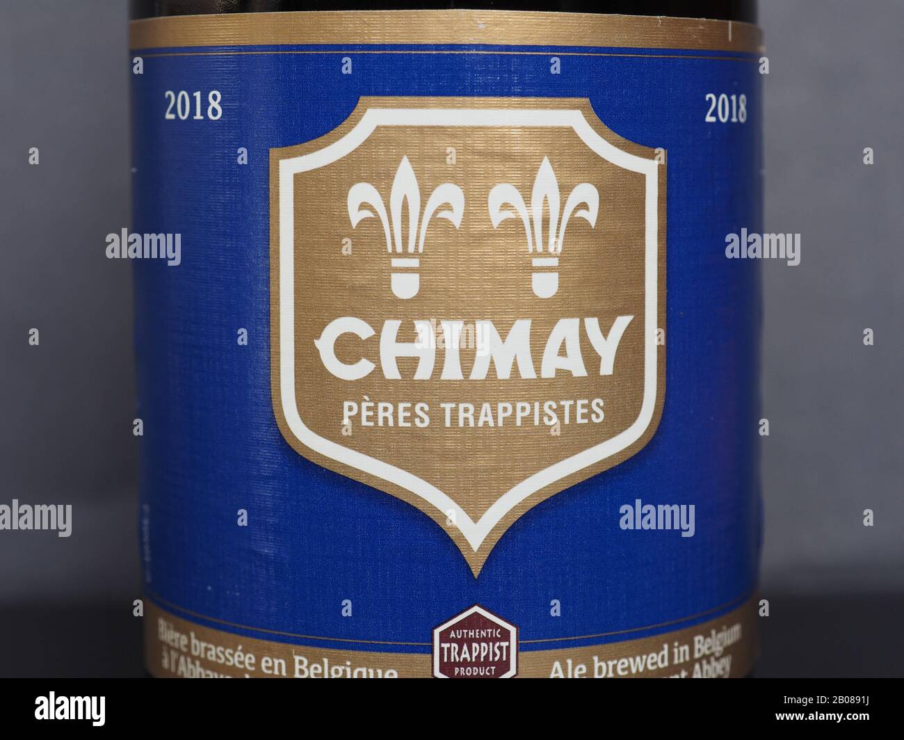 CHIMAY, BELGIUM - CIRCA JANUARY 2020: Chimay beer bottle Stock Photo ...