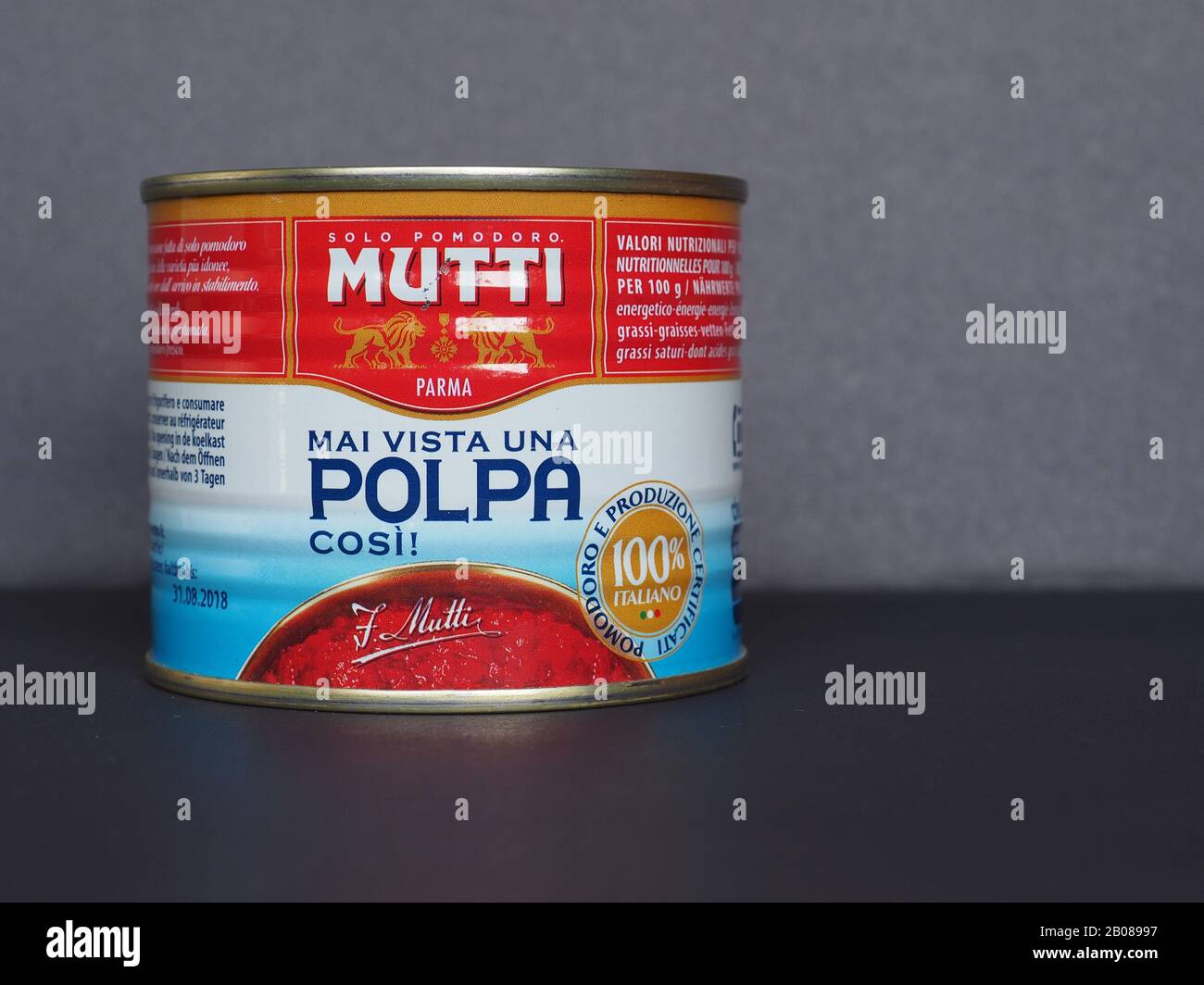 PARMA, ITALY - CIRCA JANUARY 2020: Mutti tomato can Stock Photo - Alamy