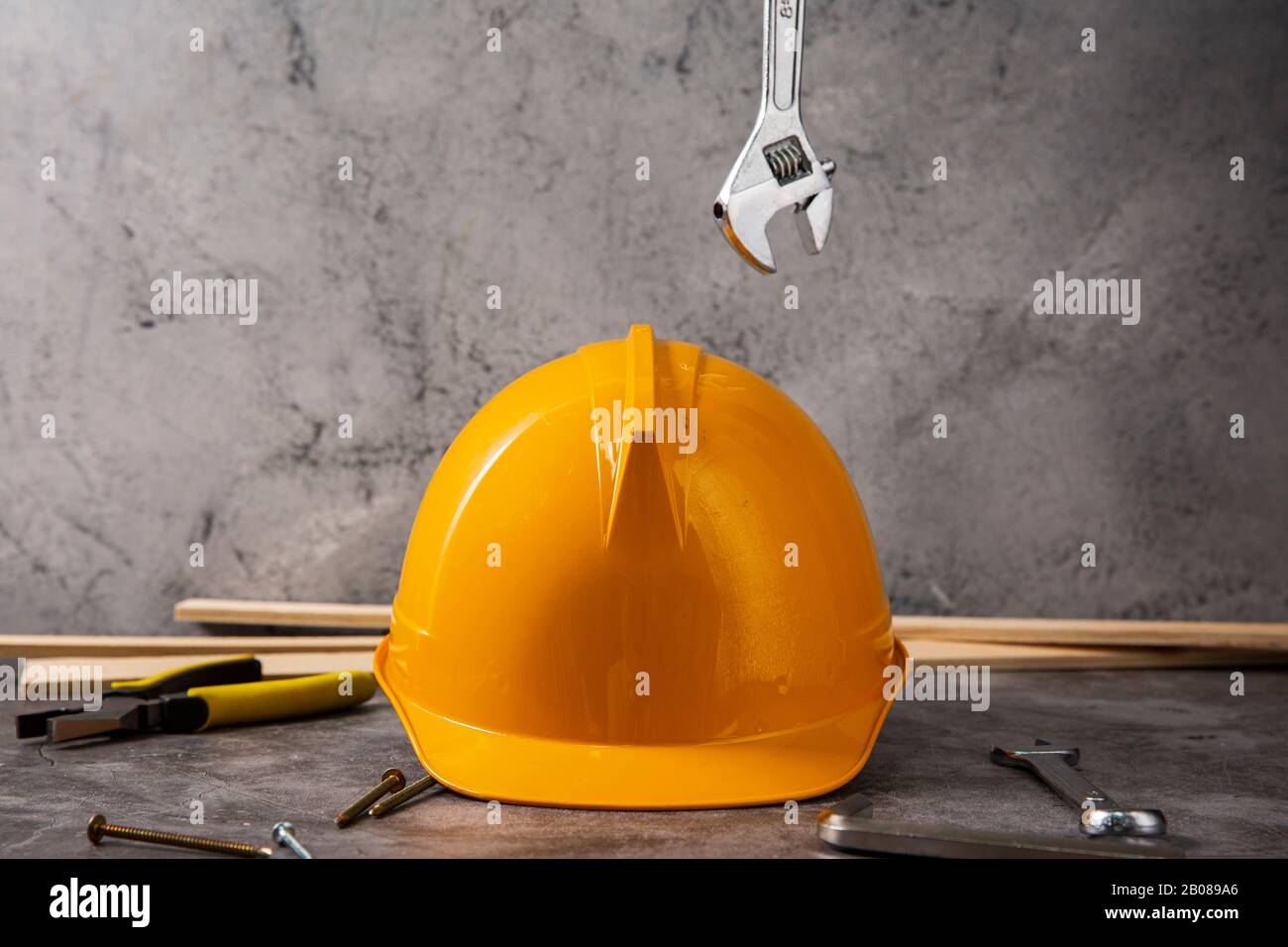 Hand work tools or construction tools top view 030 Stock Photo - Alamy