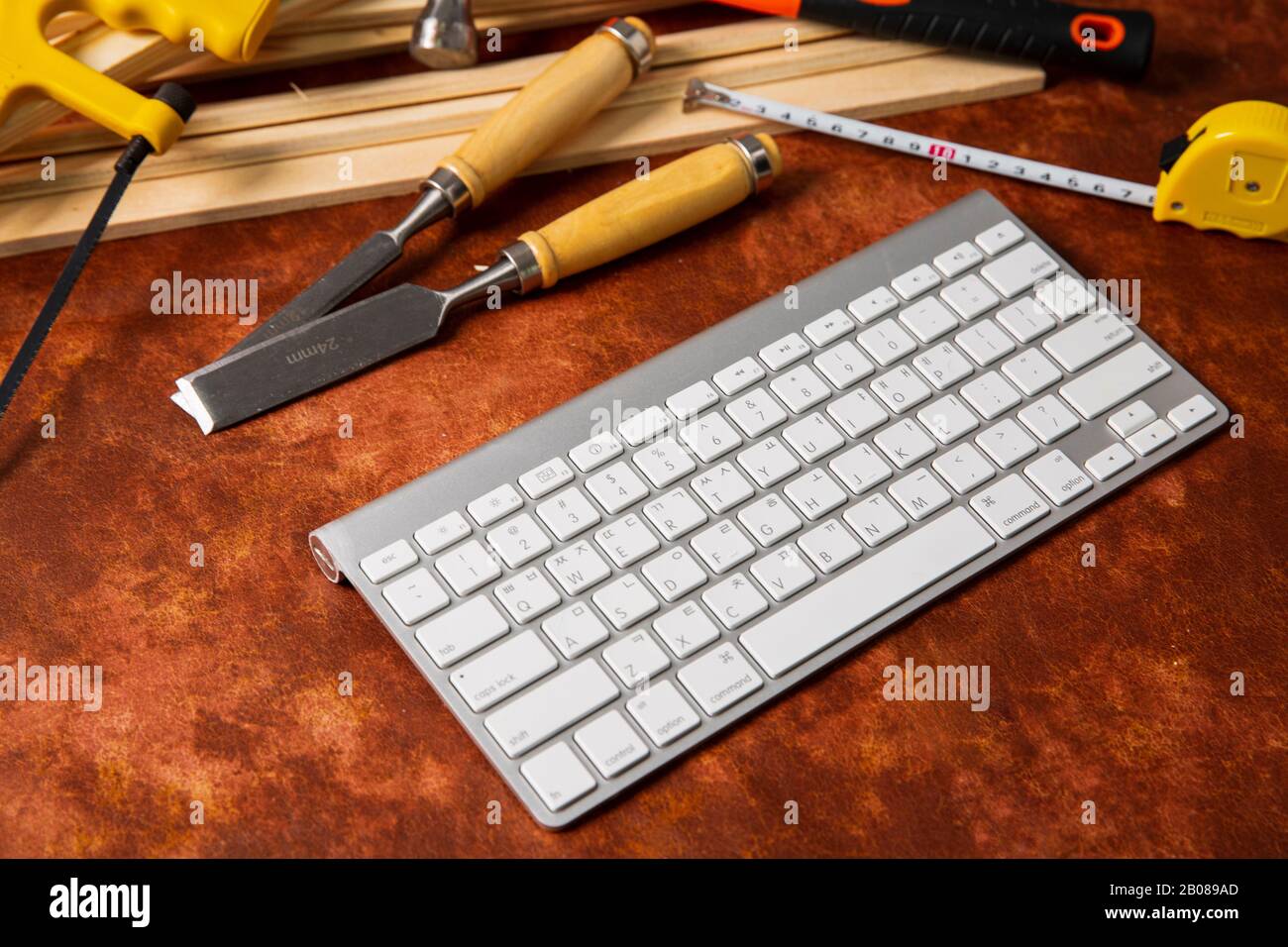 Hand work tools or construction tools top view 028 Stock Photo - Alamy