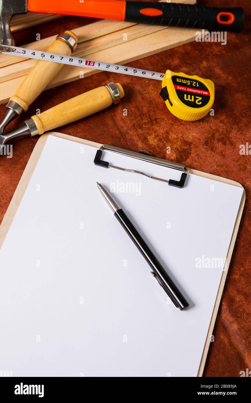 Hand work tools or construction tools top view 022 Stock Photo - Alamy