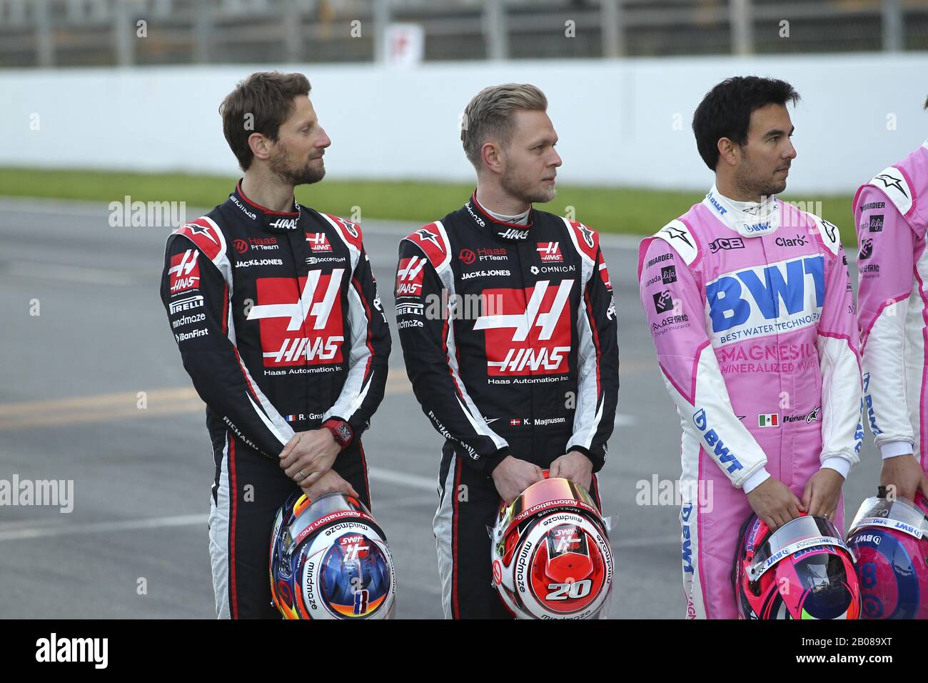 Barcelona, Spain, 19 Feb 2020, haas drivers during Pre-season Testing ...