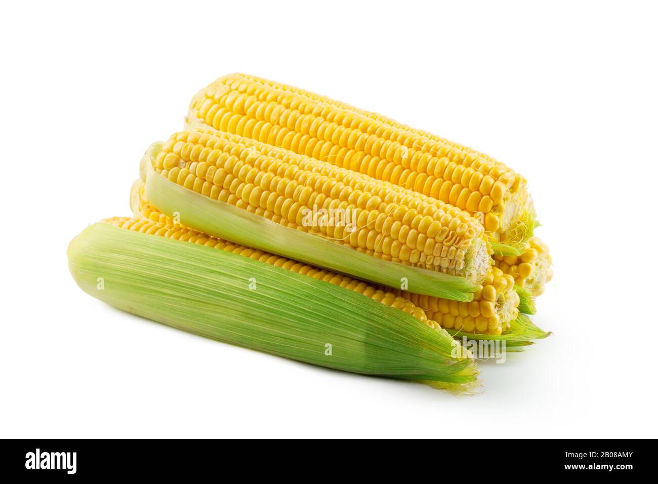 Corn on a white background. creative photo Stock Photo - Alamy
