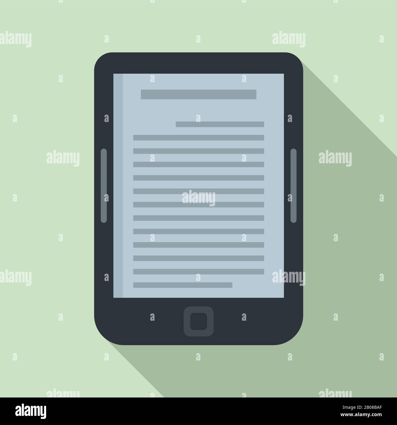 Ebook reader icon. Flat illustration of ebook reader vector icon for ...