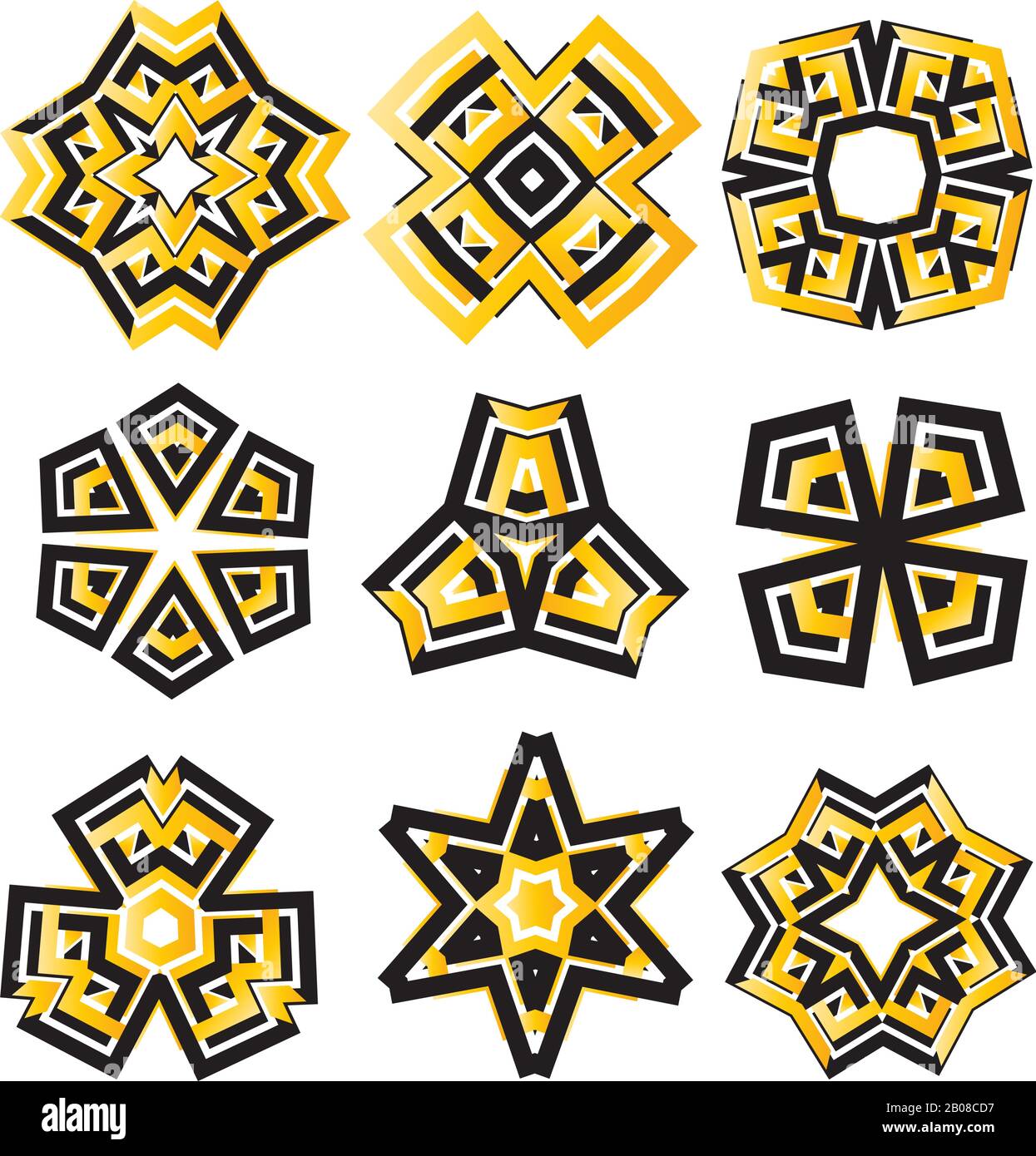 Collection of various creative graphics design vector elements Stock ...