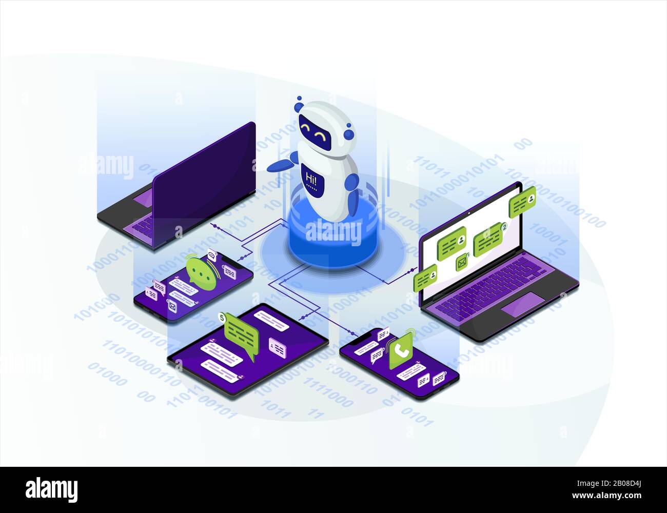 Isometric ai customer support hi-res stock photography and images - Alamy