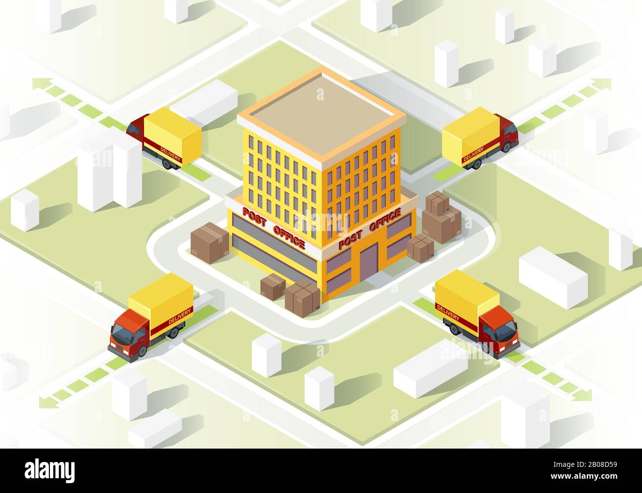 Delivery service isometric vector illustration Stock Vector Image & Art ...