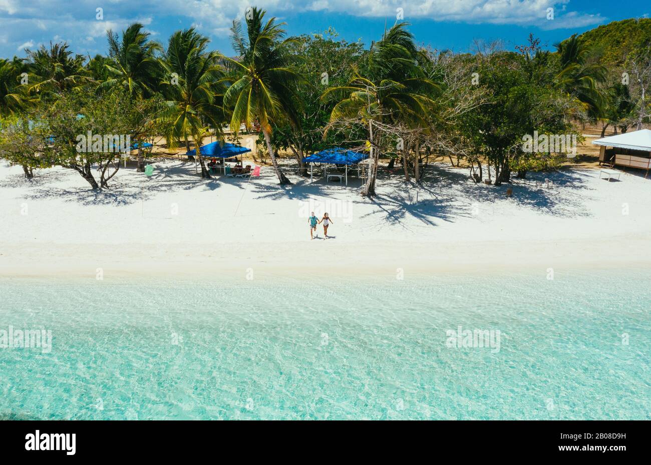 Pass island in the philippines, coron province. Aerial shot from drone ...
