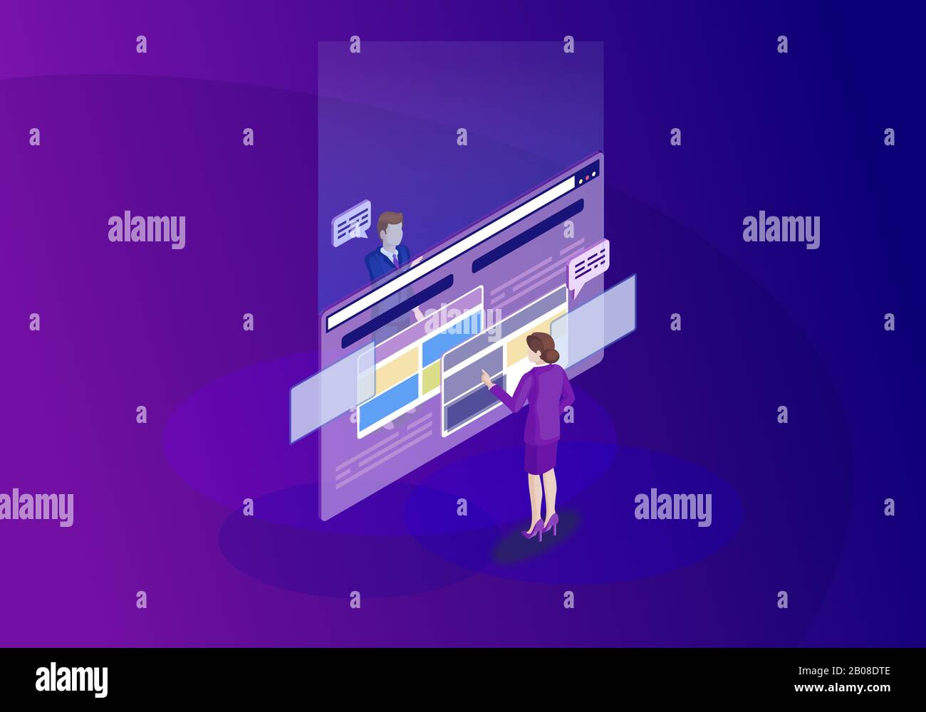 Chatbot isometric color vector illustration Stock Vector Image & Art ... Chatbot isometric color vector illustration Stock Vector Image & Art ...