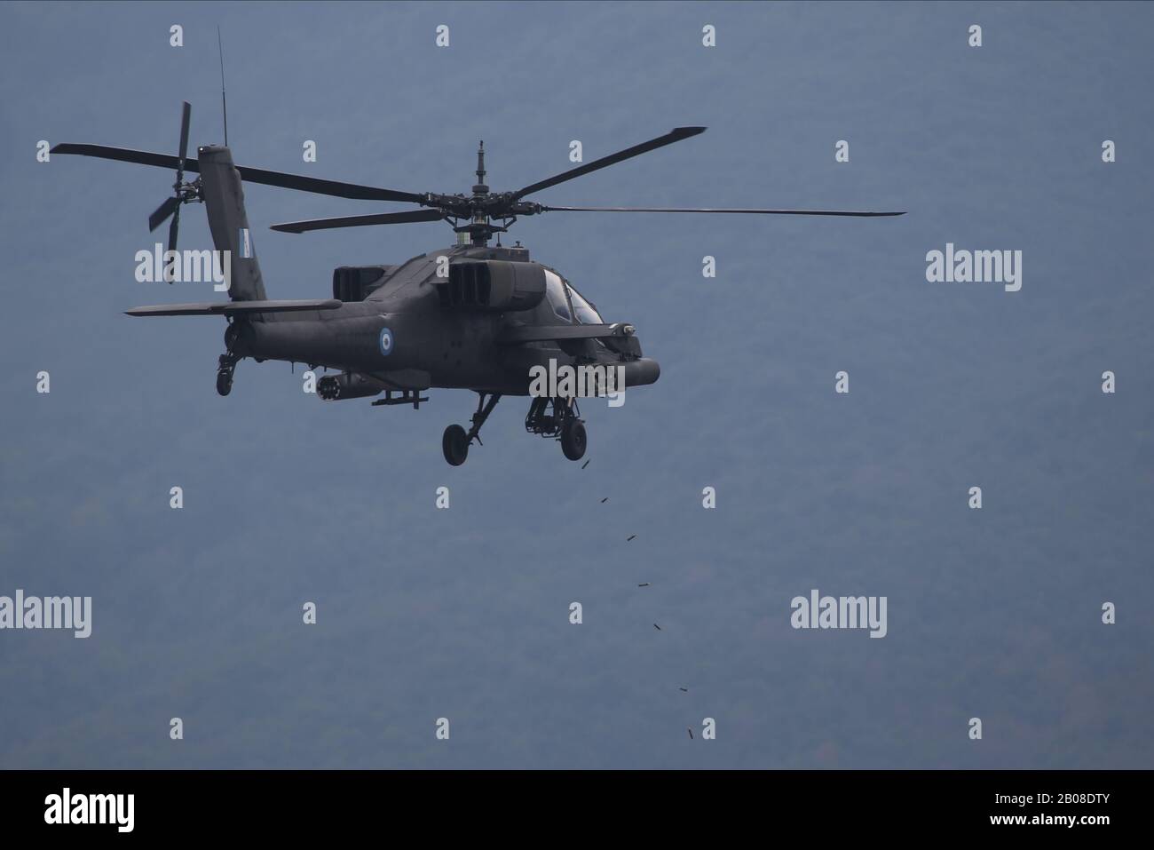 February 19, 2020, Litochoro, Greece: A Greek Army AH-64 Apache ...