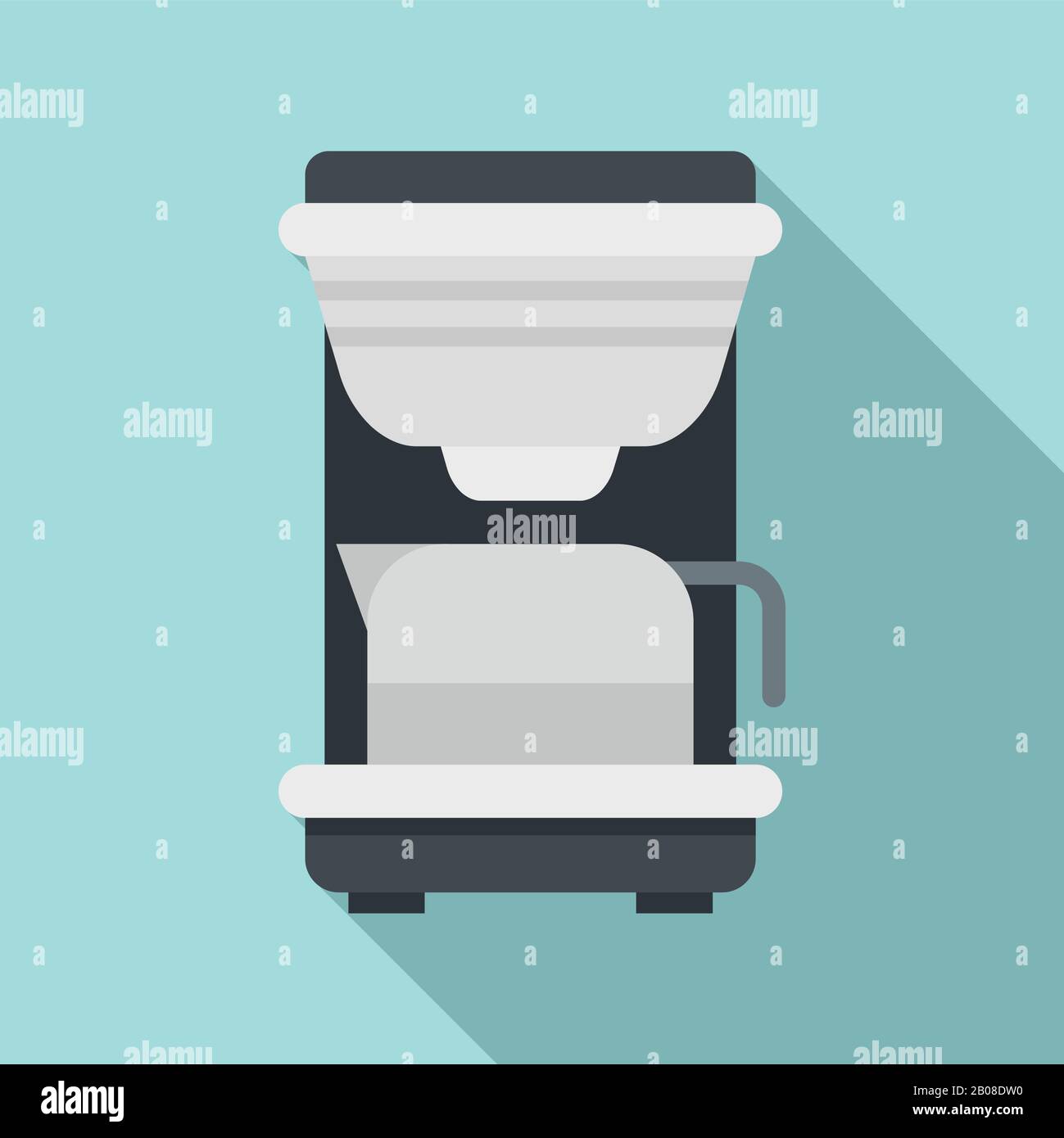 Coffee machine maker icon. Flat illustration of coffee machine maker ...