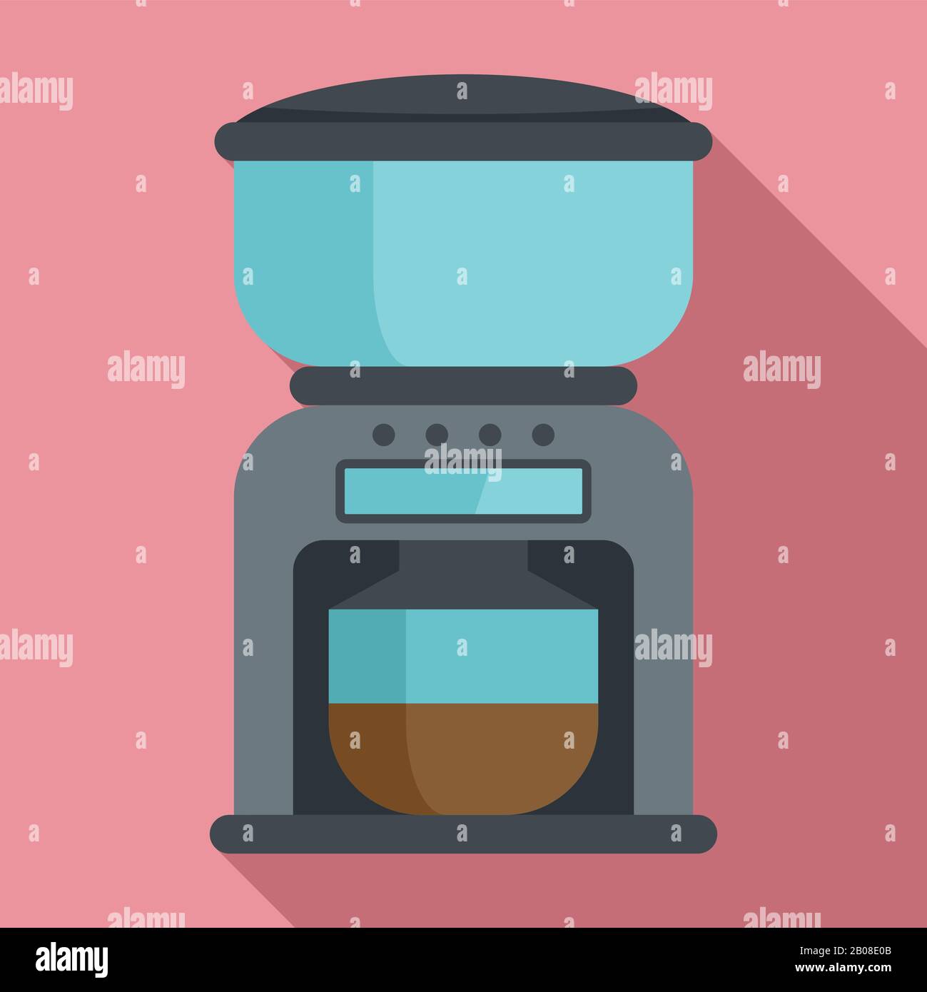 Coffee machine icon. Flat illustration of coffee machine vector icon ...