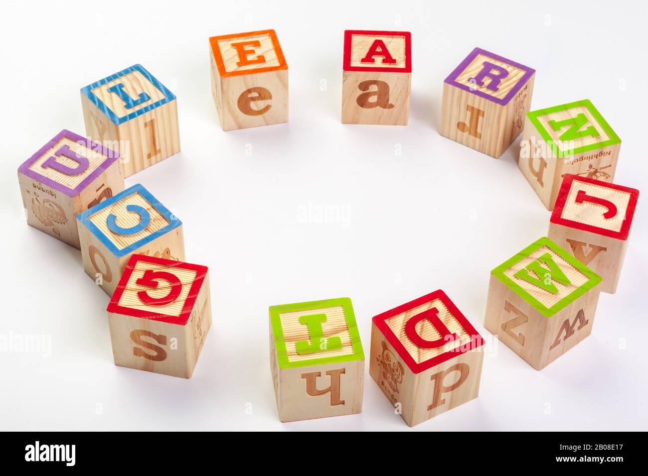 Wooden Alphabet Blocks. close up. creative photo Stock Photo - Alamy