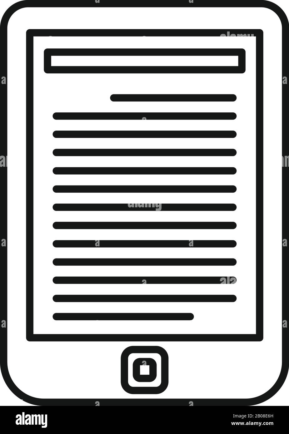 Ebook reader icon. Outline ebook reader vector icon for web design ...