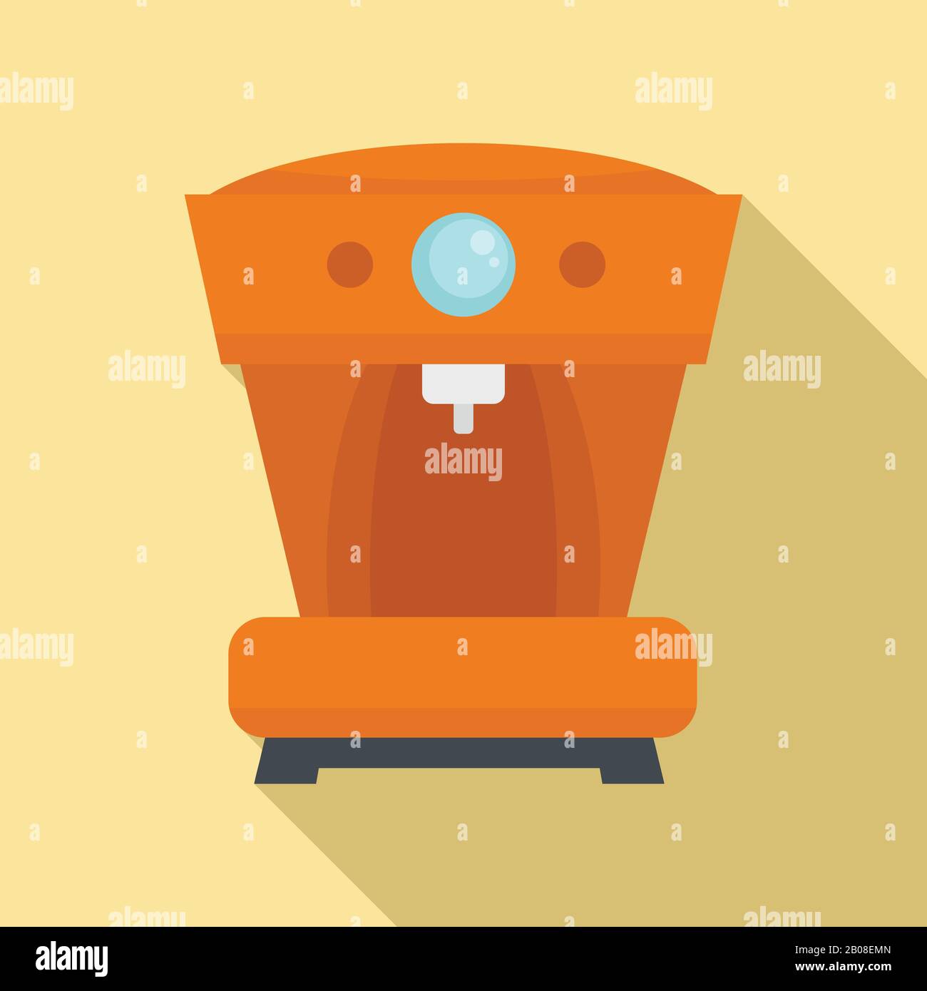 French coffee machine icon. Flat illustration of french coffee machine ...