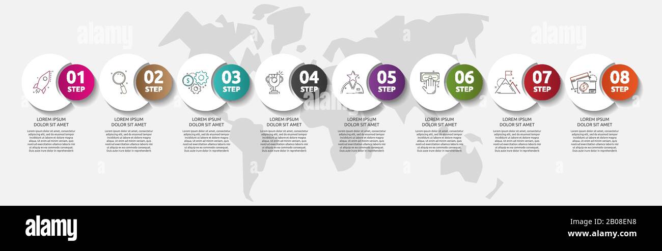 Vector template circle infographics. Business concept with 8 options ...