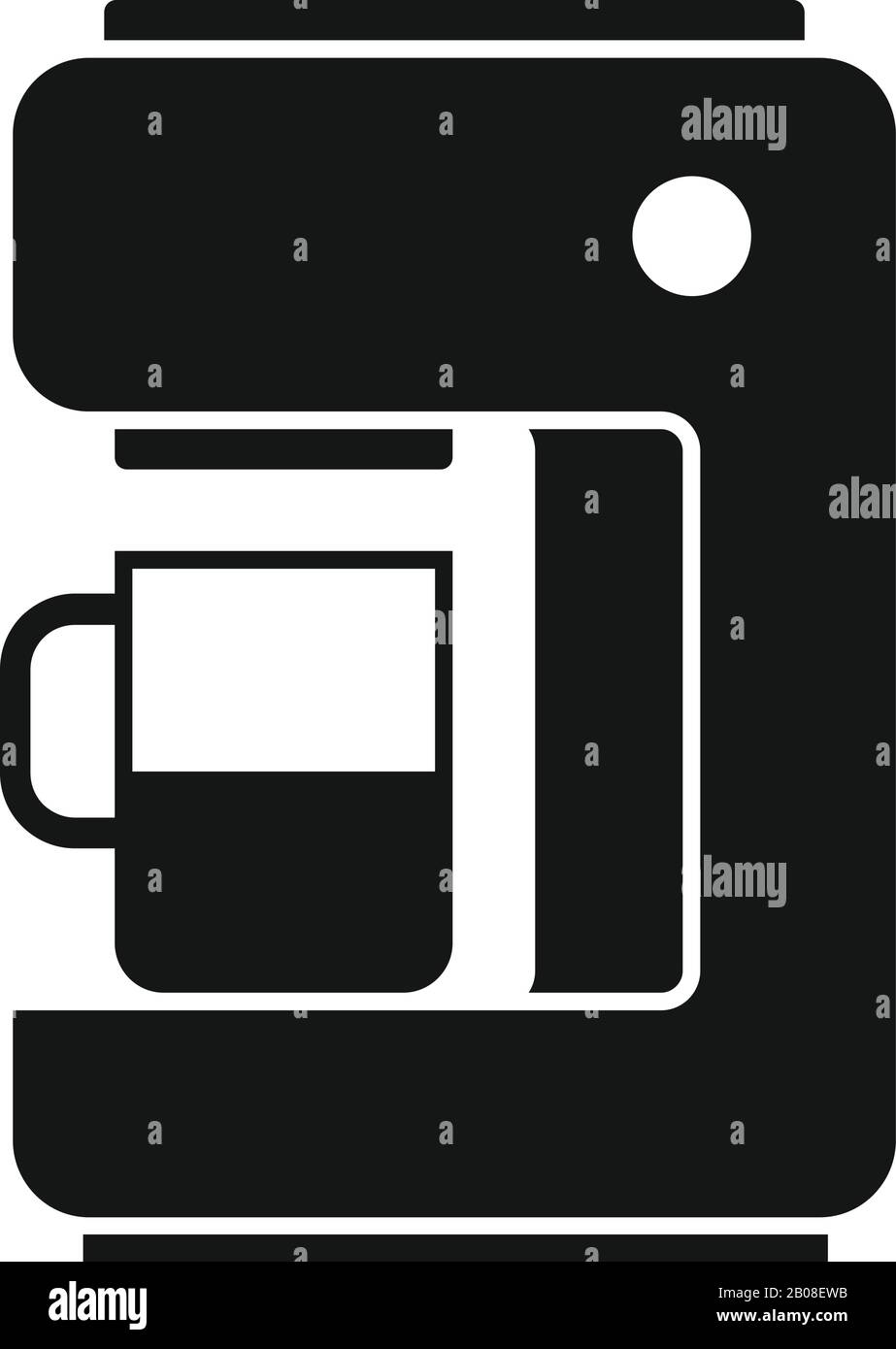 Home coffee machine icon. Simple illustration of home coffee machine ...
