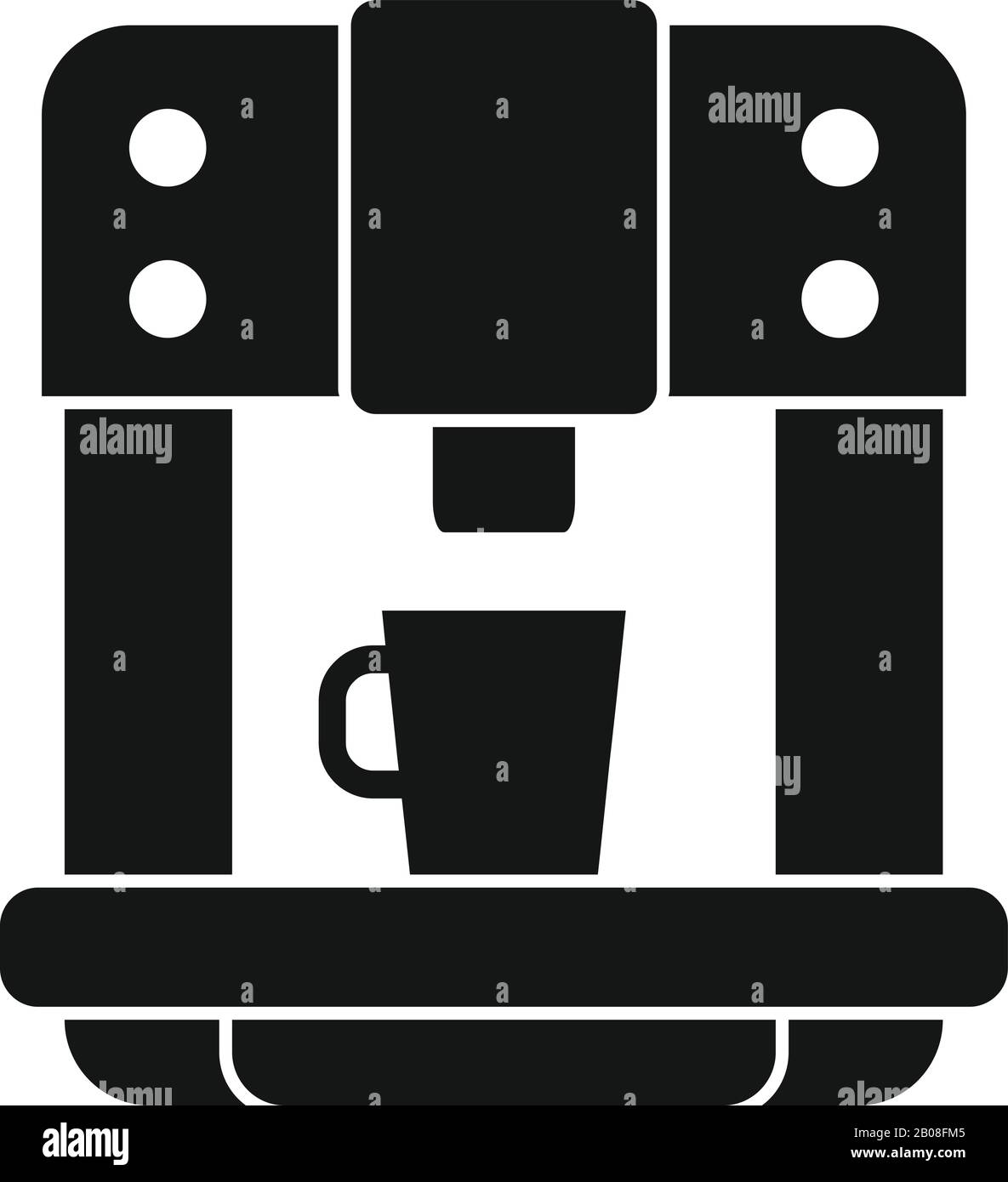 Commercial coffee machine icon. Simple illustration of commercial ...