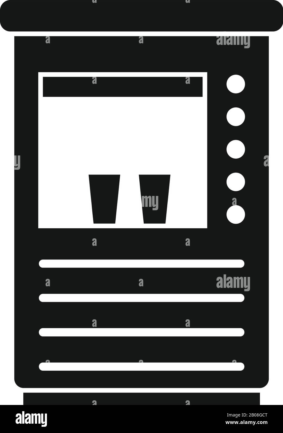 Street coffee machine icon. Simple illustration of street coffee ...