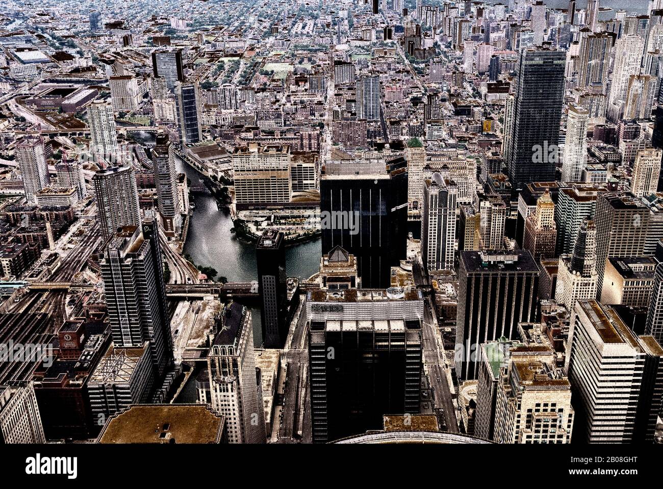 23 June 2011 - Chicago, Illinois USA. Underneath Chicago's elevated ...