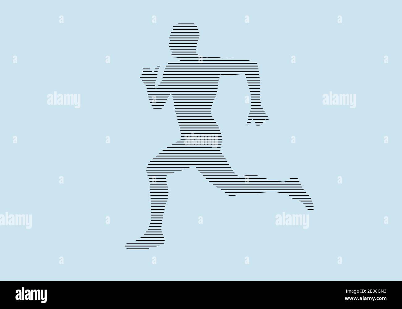 Man runner on track in Stock Vector Images - Alamy
