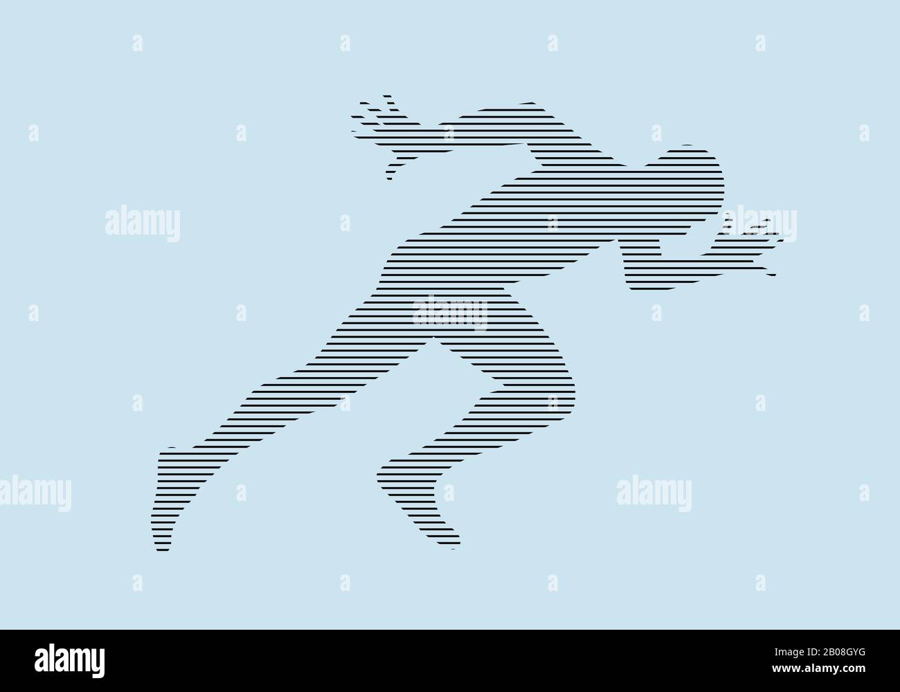 Male runner on starting Stock Vector Images - Alamy