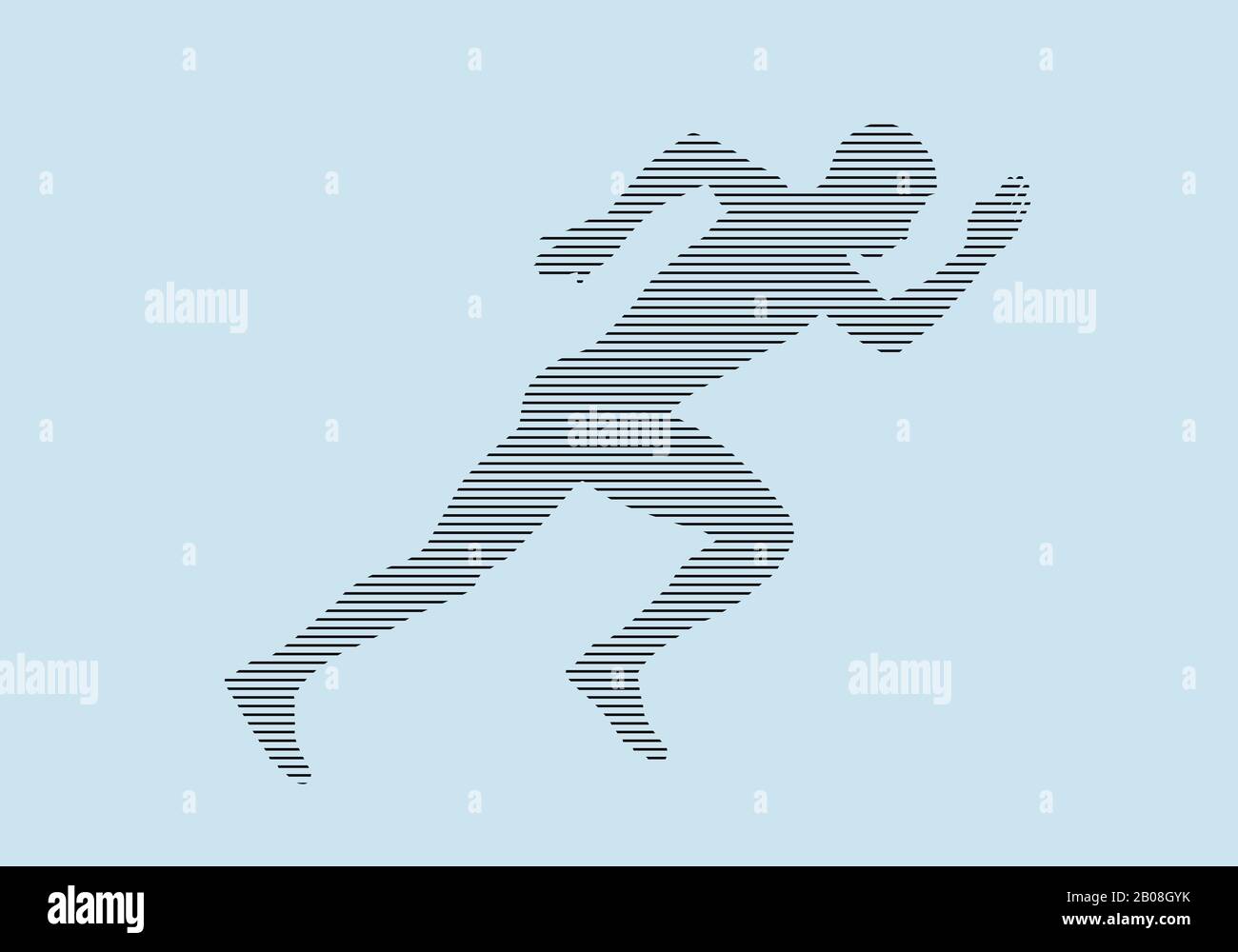 Runner in start block on track Stock Vector Images - Alamy