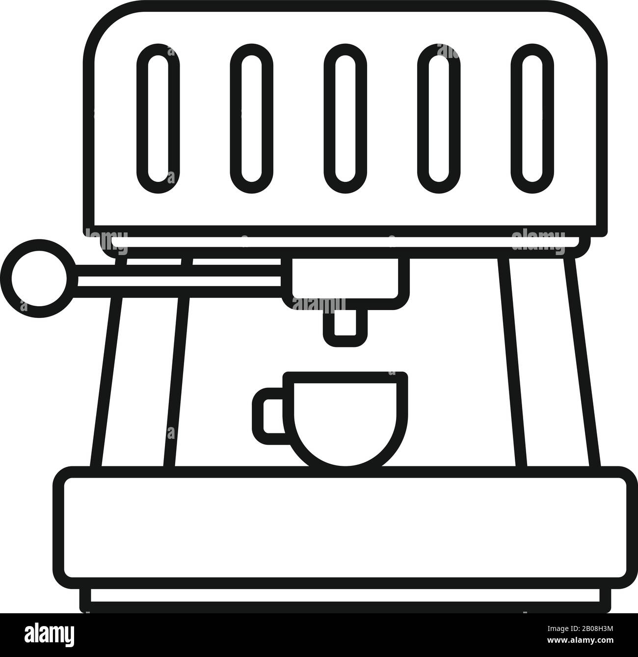 Americano coffee machine icon. Outline americano coffee machine vector ...