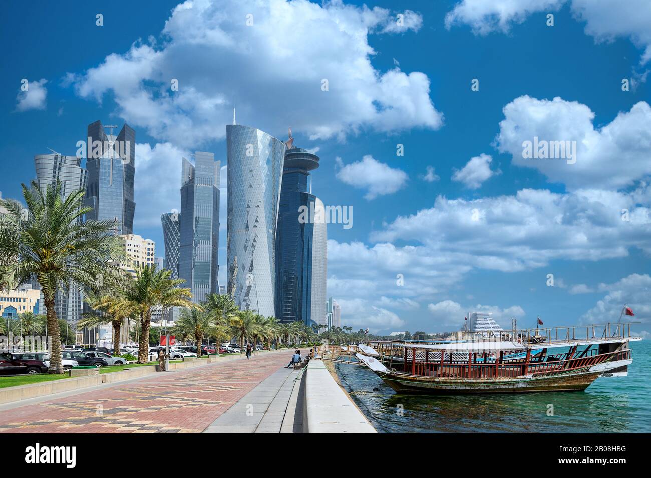 West Bay Doha high rise offices and apartments Stock Photo - Alamy