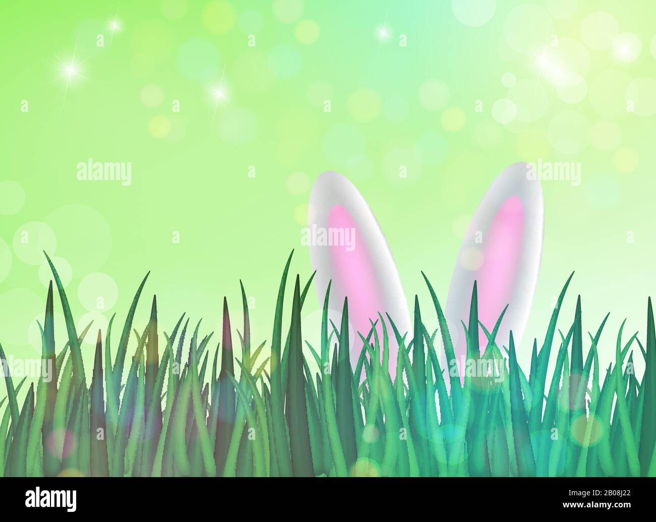 Rabbit ears among the grass Stock Vector Image & Art - Alamy
